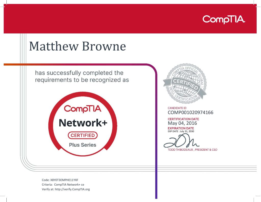 CompTIA Network+ Exam Review – journeytothecloud.ie